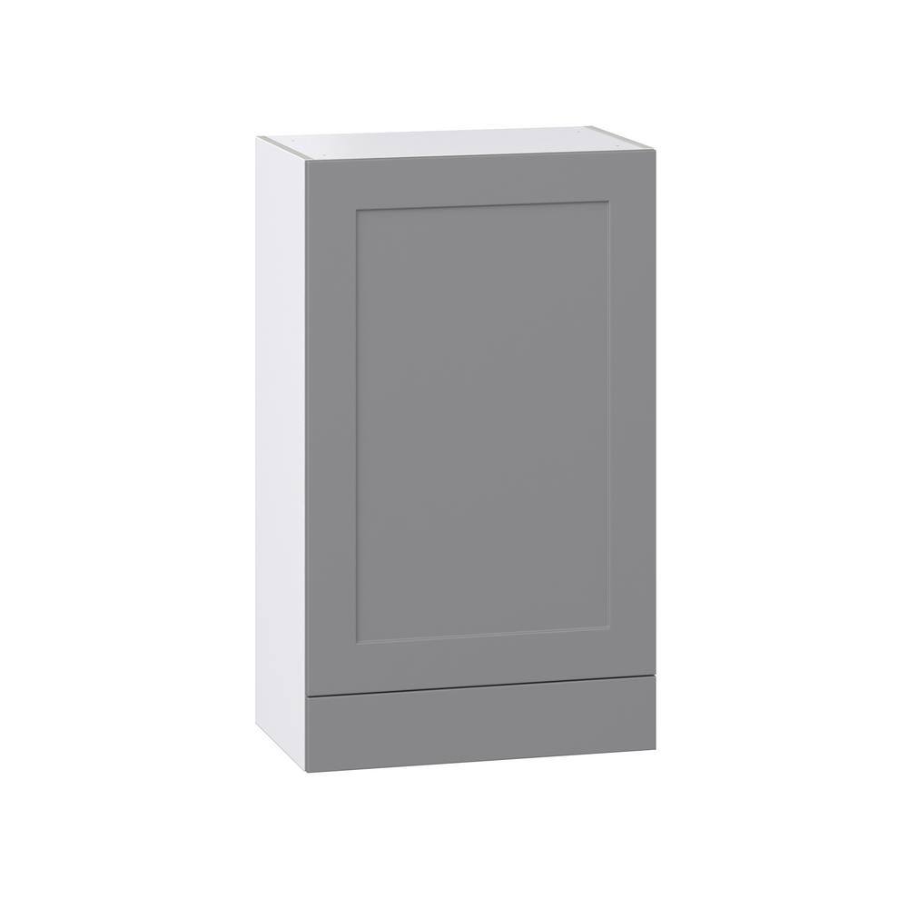 J COLLECTION Bristol Painted Slate Gray Shaker Assembled Wall Kitchen ...
