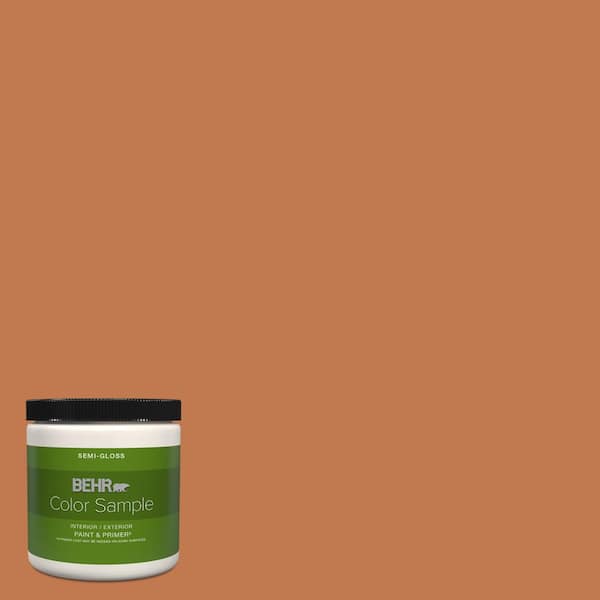 BEHR PREMIUM PLUS 8 oz. #240D-6 Chivalry Copper Semi-Gloss Interior ...