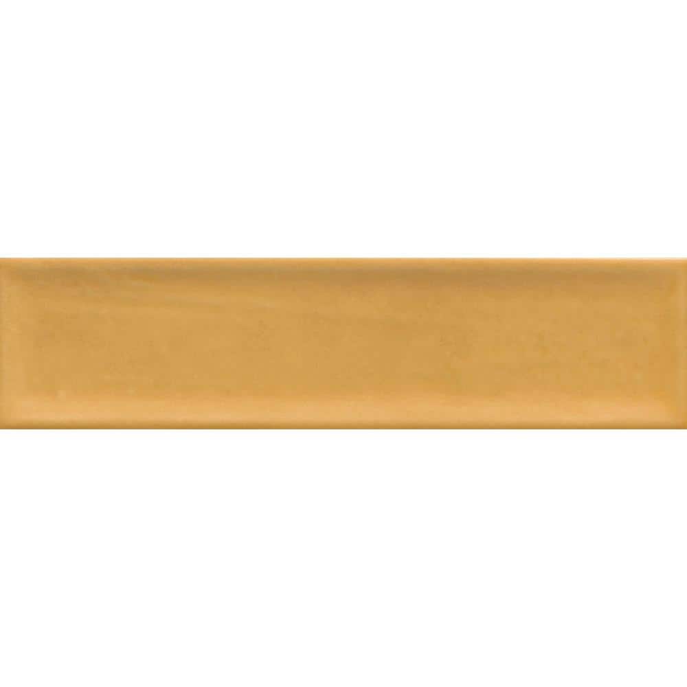 EMSER TILE Raku Mustard 3 in. x 12 in. Matte Ceramic Wall Tile (6.3 sq ...