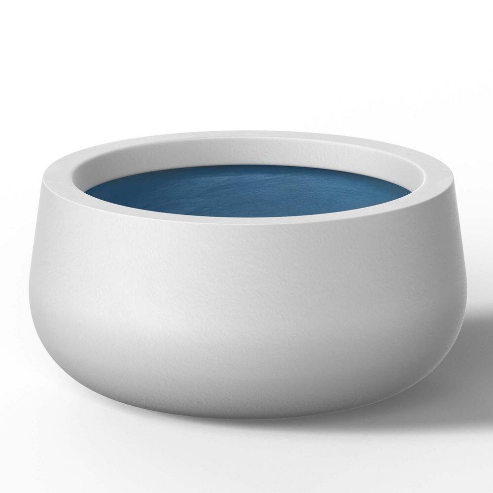 DurX-litecrete Enhanced Interior 19.5 in. x 9.5 in. Pearl White Round ...