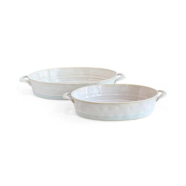 Over and Back 2-Piece Oval Stoneware Baker Set 928804