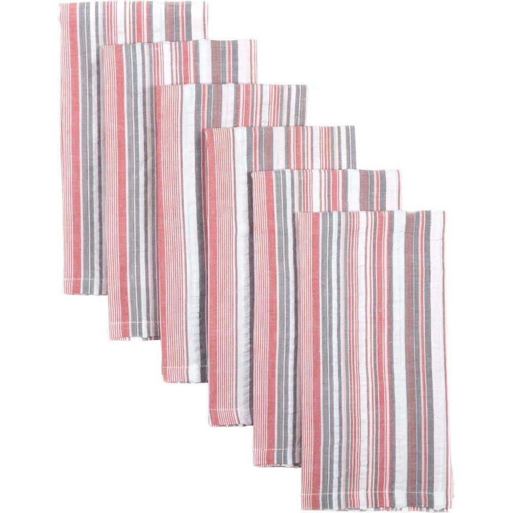 VHC BRANDS Miranda 18 in. W. x 18 in. Multi Striped Cotton Napkins Set ...