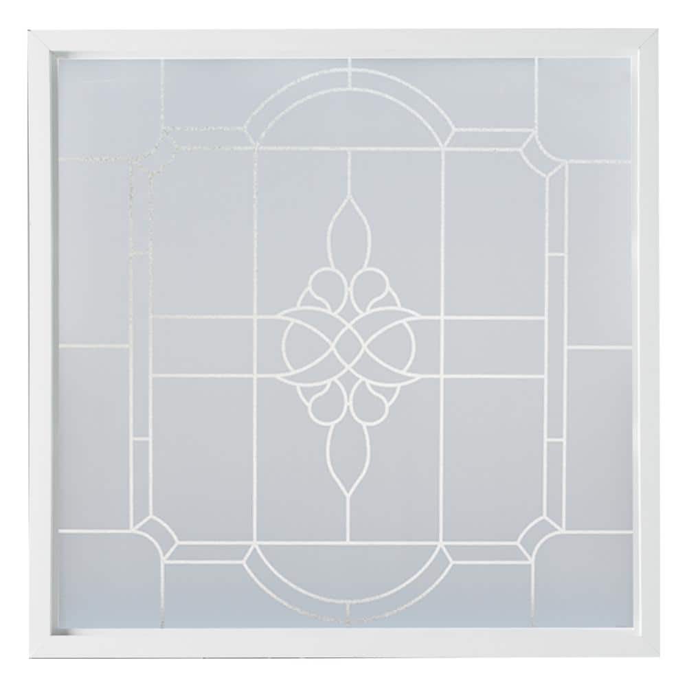 Hy-Lite 47.5 in. x 47.5 in. Victorian Silkscreened Decorative Glass ...