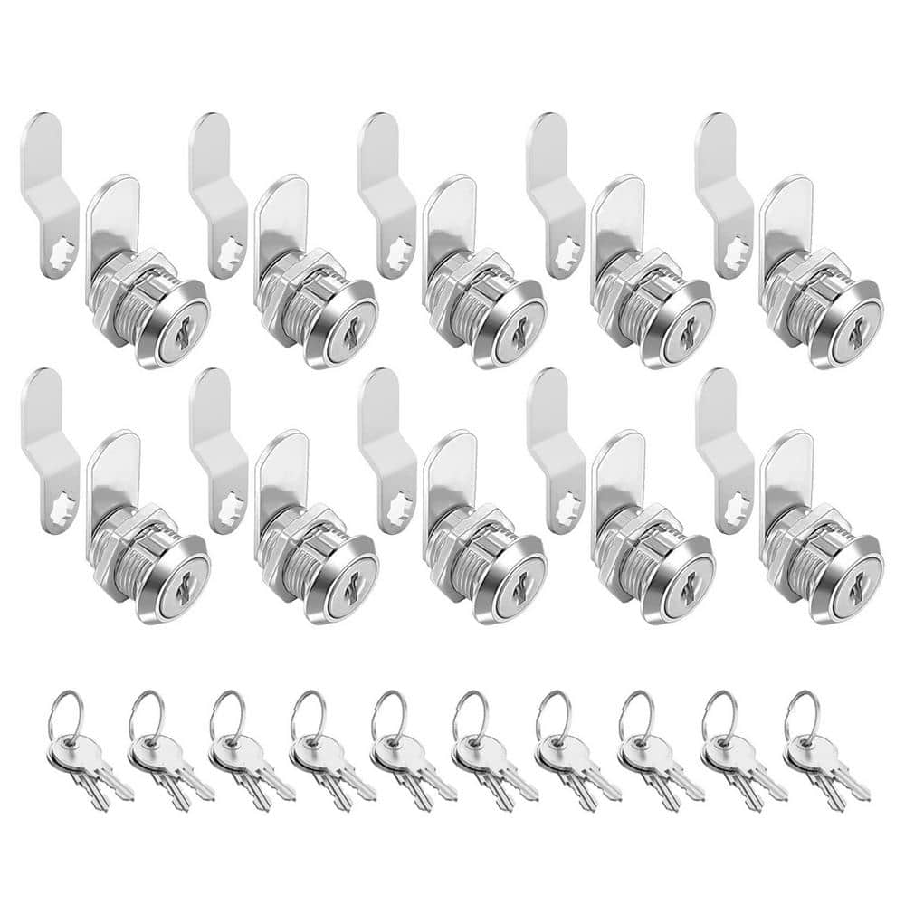 Numhew 5/8 in. Keyed Alike Cabinet Cam Lock Set with Locks, Locking ...