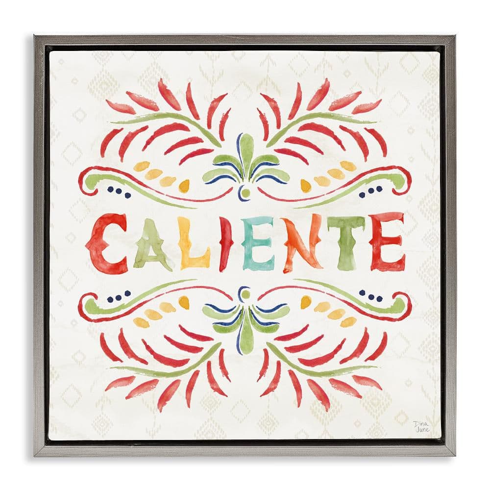 Stupell Industries Caliente with Pattern by Dina June Gray Floater ...