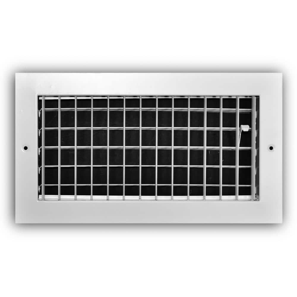 Everbilt 12 in. x 6 in. 1-Way Aluminum Adjustable Wall/Ceiling Register ...