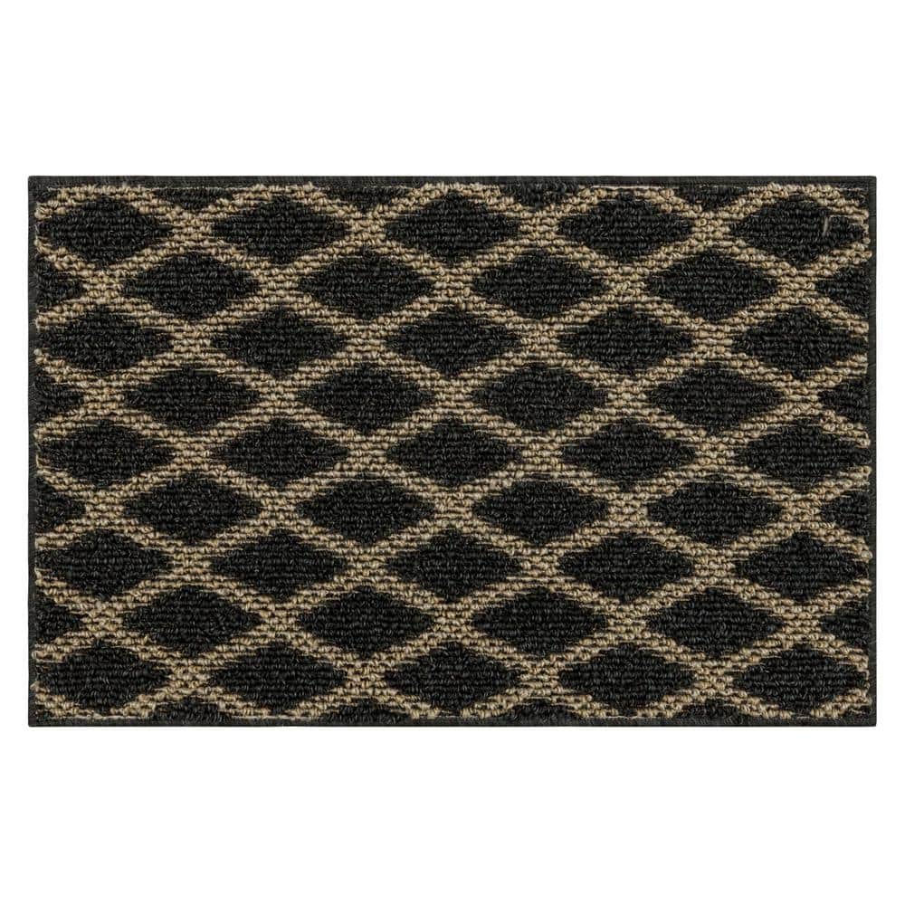 Mohawk Home Basics Prism Black 1 ft. 8 in. x 2 ft. 6 in. Transitional ...