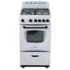 20 in. 2.1 cu. ft 4 Burner Gas Range in White GR2011CW - The Home Depot