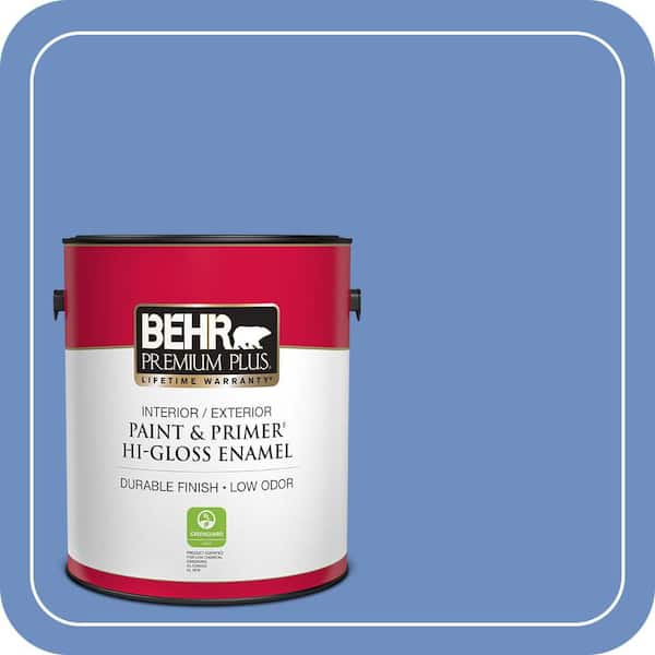 BEHR PREMIUM PLUS 1 gal. #590B-5 Purple Hyacinth Hi-Gloss Enamel ...