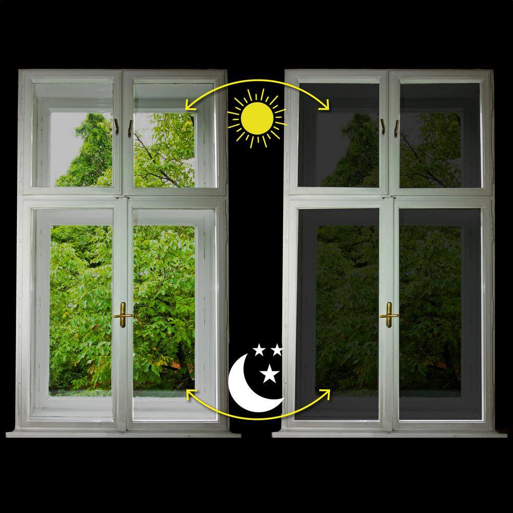 Smart Tint 12 in. L x 72 in. W Sunlight-Activated Tinted / Privacy Self ...