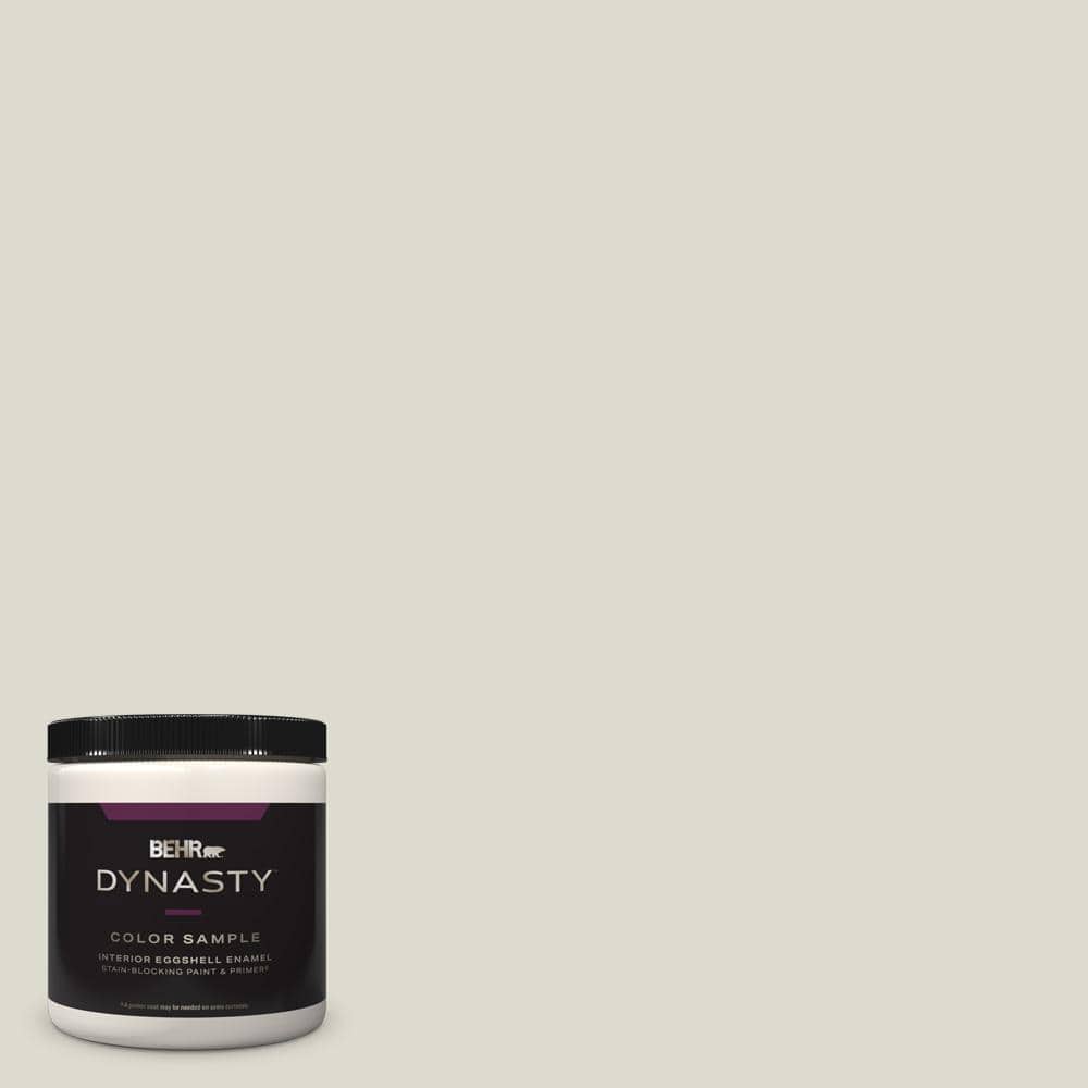 BEHR DYNASTY 8 oz. #GR-W11 Silver Ash Eggshell Enamel Stain-Blocking ...