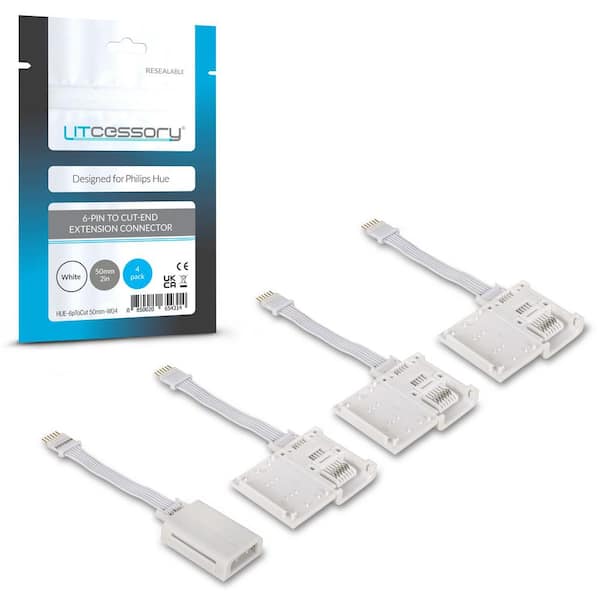LITCESSORY 6-Pin To Cut-End Extension Connector for Philips Hue ...
