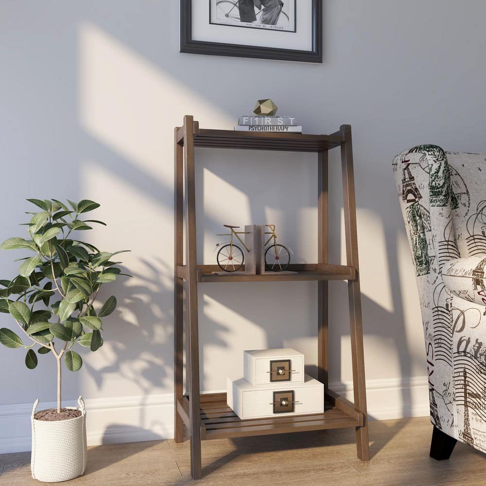 Ladder bookcase espresso store
