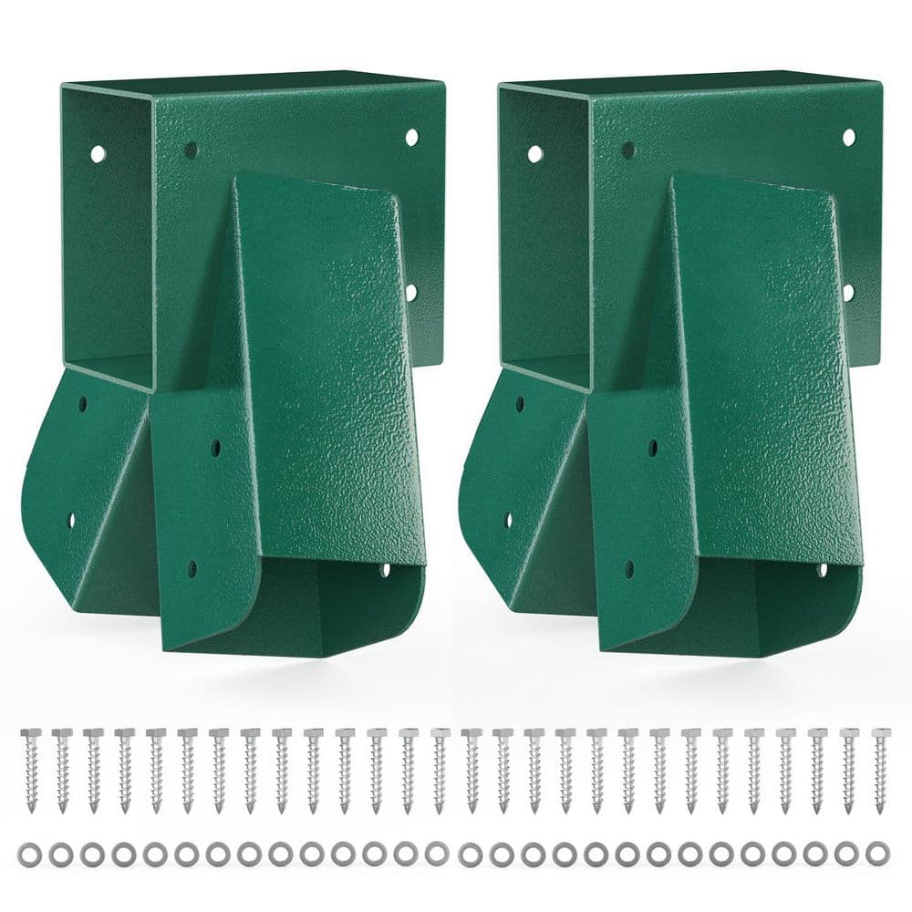 NVNOO 4 in. x 4 in. Heavy Duty Metal Swing Set Brackets with Mounting ...