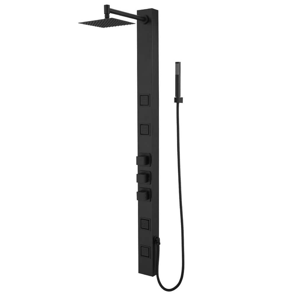 BWE 4-Jet 3-in-One Rainfall Shower Panel System with Rainfall Waterfall ...