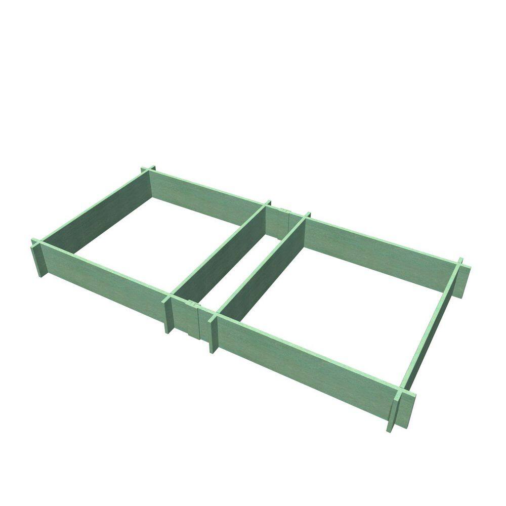 VioScapes 4ft. By 2 ft. Garden Green Color Raised Garden Box 5 in. high ...