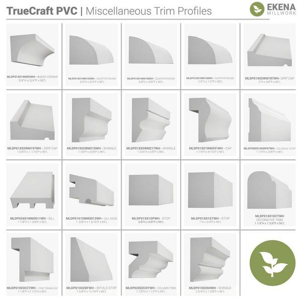 Royal Mouldings 7181 1-1/4 in. x 4-1/2 in. x 7 ft. PVC Composite Door ...