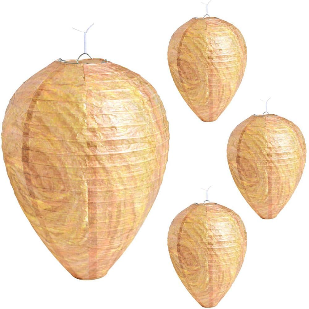 .N/A Outdoor Wasp Nest Decoy Trap with Realistic Hanging Paper Design ...