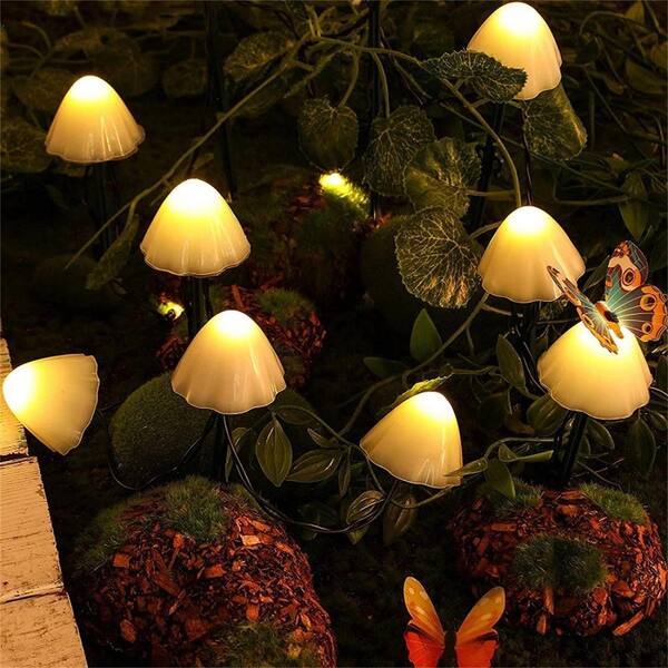 Etokfoks Warm 30 LEDs Light 19 ft. Outdoor Solar Waterproof Integrated ...