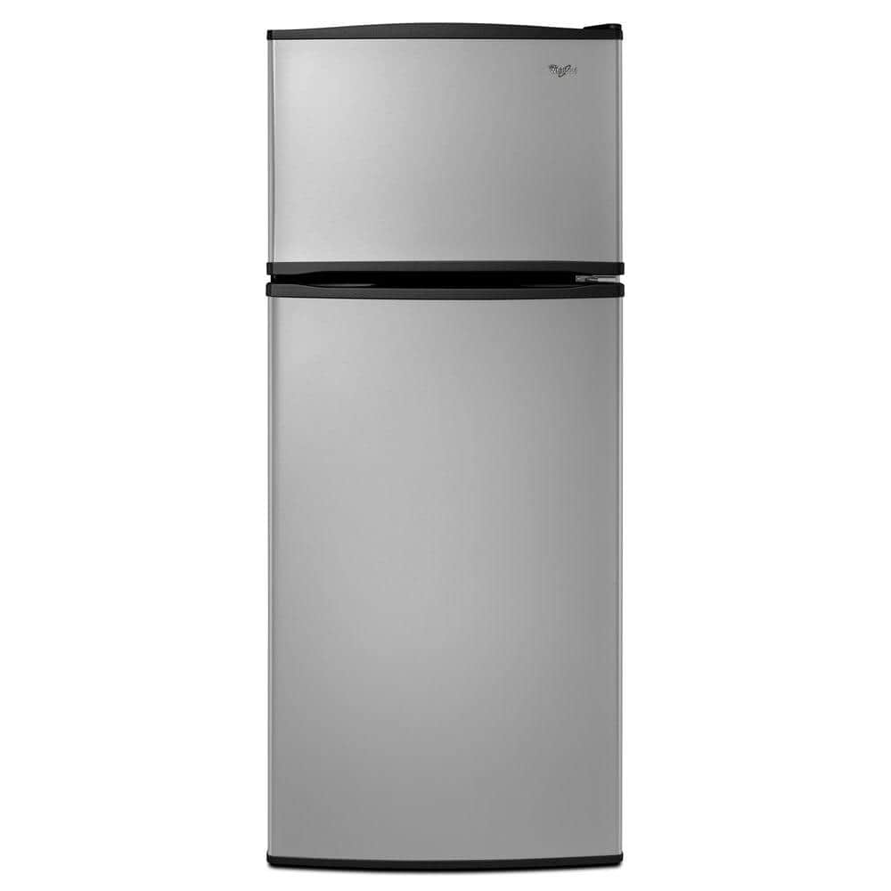 Whirlpool 17.5 cu. ft. Top Freezer Refrigerator in Universal Silver ...