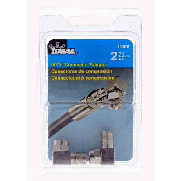 Coaxial Cable Right Angle 90 Degree Right Angle F Connector Adapter ...