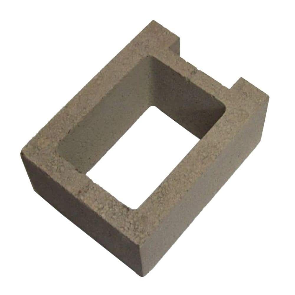12 in. x 8 in. x 16 in. #1 Gray Pilaster Block 61N1AN - The Home Depot