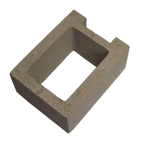 12 in. x 8 in. x 16 in. #1 Gray Pilaster Block 61N1AN - The Home Depot