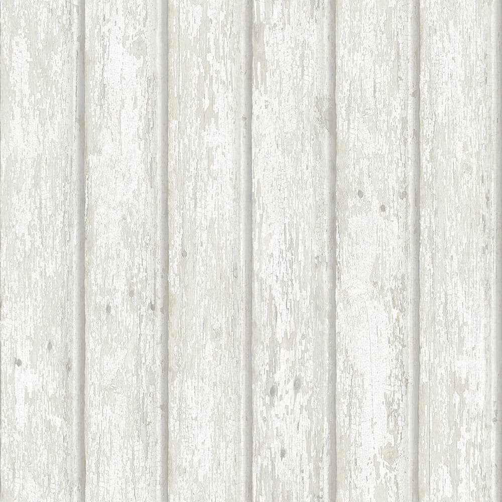Chesapeake Jack White Weathered Clapboards White Wallpaper Sample 3119 ...