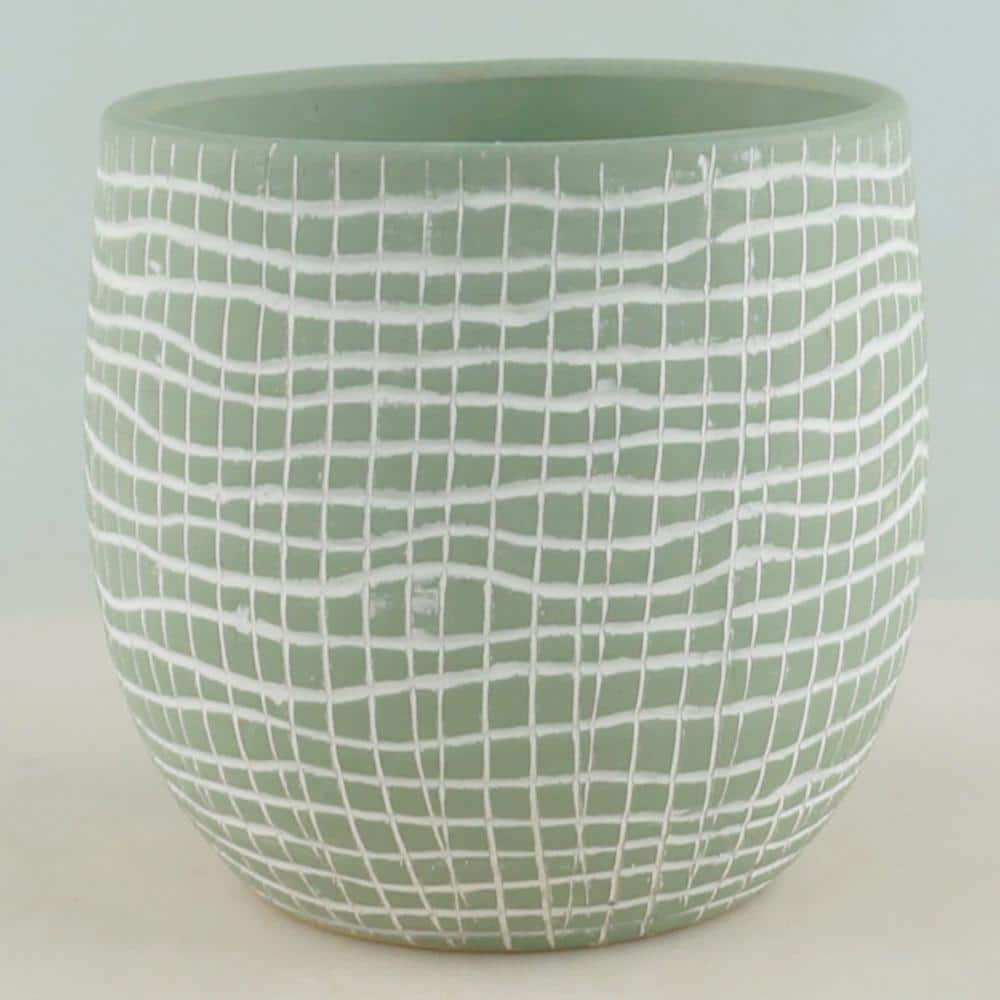 Small Ceramic Planter Jade Ridge RPC90026-6" SM_JADE - The Home Depot