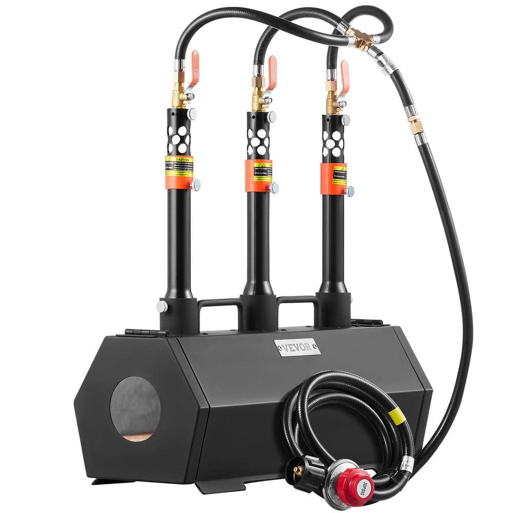 VEVOR Portable Propane Forge, Natural Gas, 3 Burner Farrier Forge 2600 ...