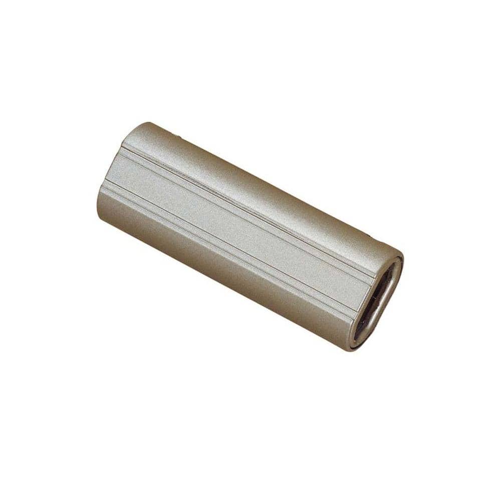 Hampton Bay Brushed Steel Straight Connector for Flexible Track ...