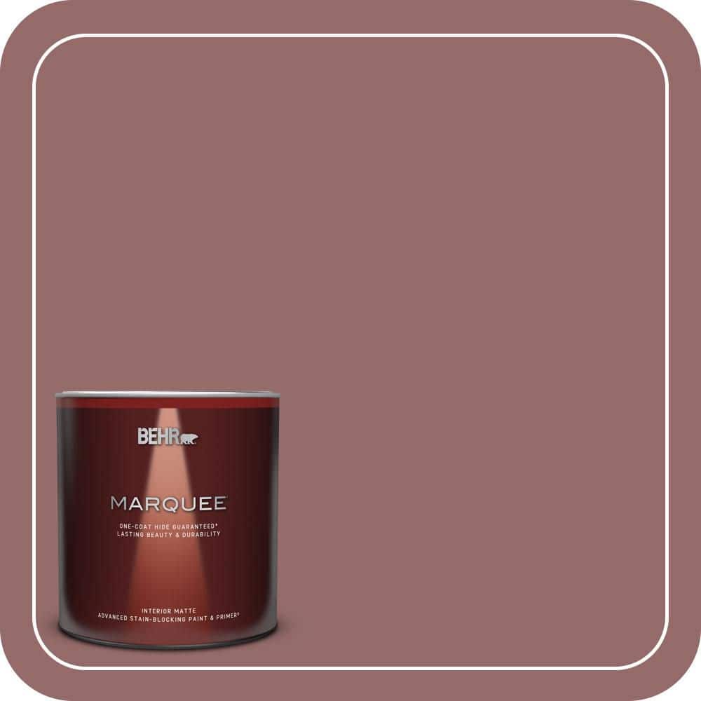 BEHR MARQUEE 1 qt. #140F-5 Clay Ridge Matte Interior Paint & Primer ...