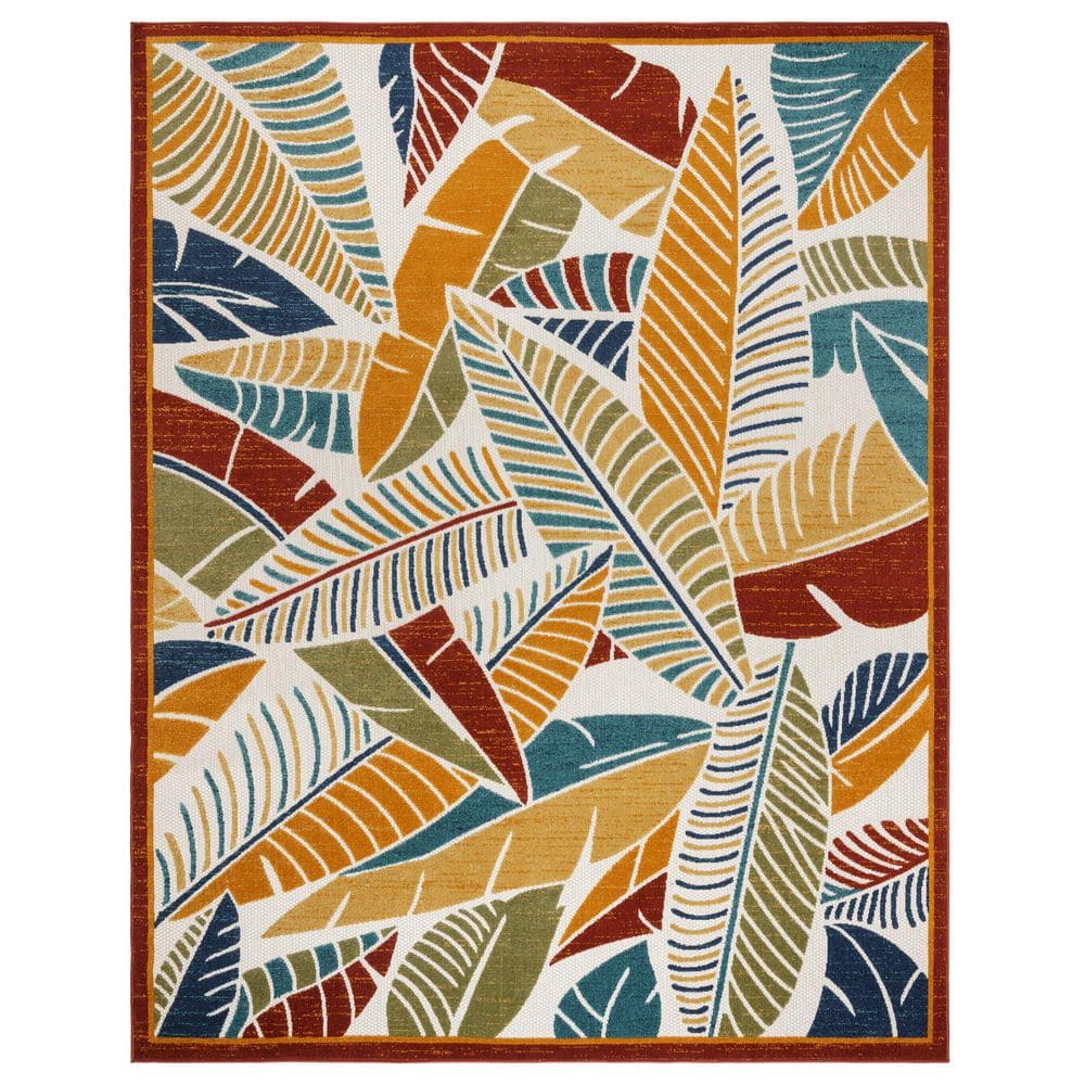 Gertmenian Fosel Lagos Multi-Colored 8 ft. x 10 ft. Floral Indoor ...