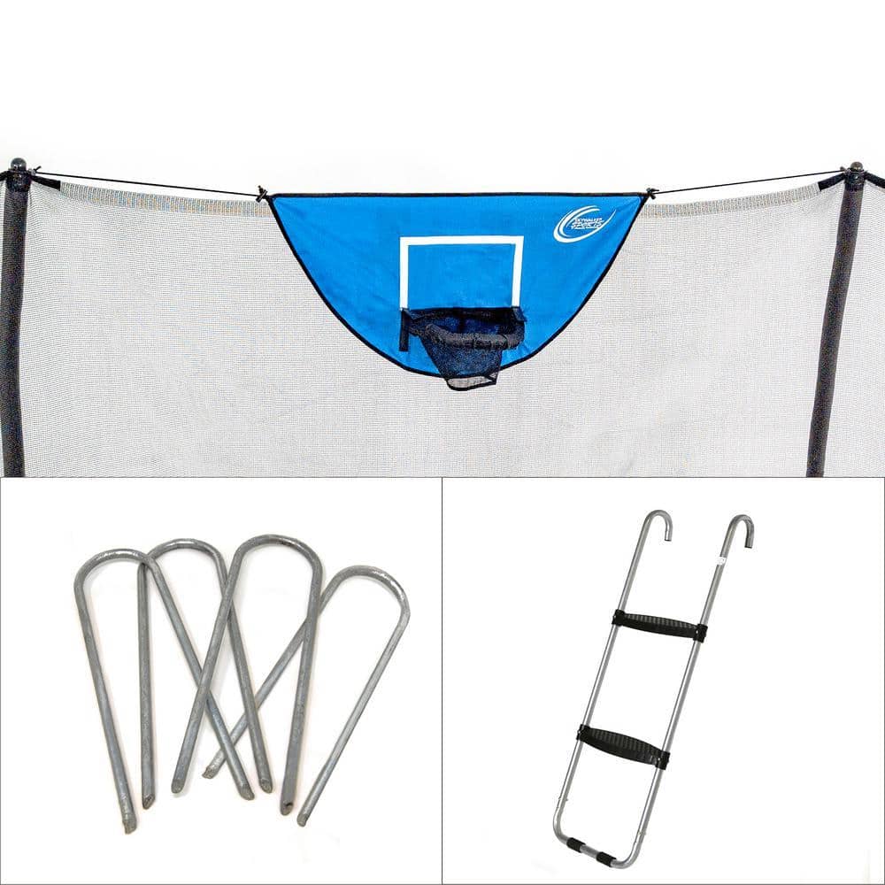 SKYWALKER TRAMPOLINES Accessory Kit with Basketball Game, Windstakes ...