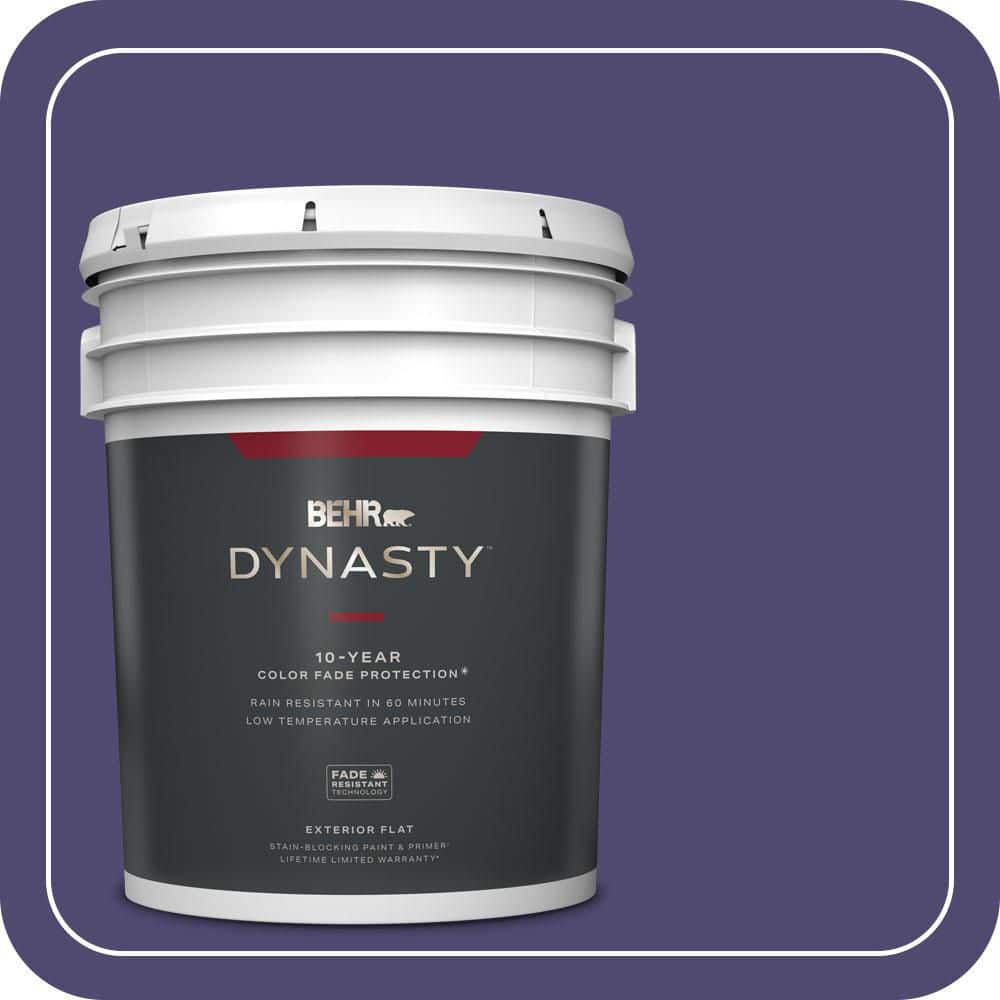 BEHR DYNASTY 5 gal. #T11-12 Harajuku Girl Flat Exterior Stain-Blocking ...