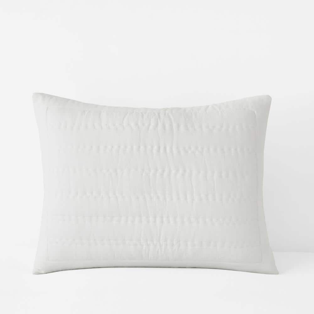 The Company Store Legends Hotel White Washed Linen Standard Sham 51485F ...
