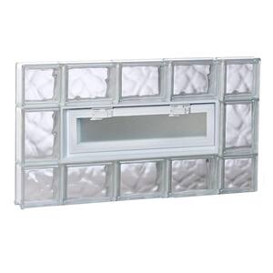 Clearly Secure 31 in. x 13.5 in. x 3.125 in. Frameless Wave Pattern ...