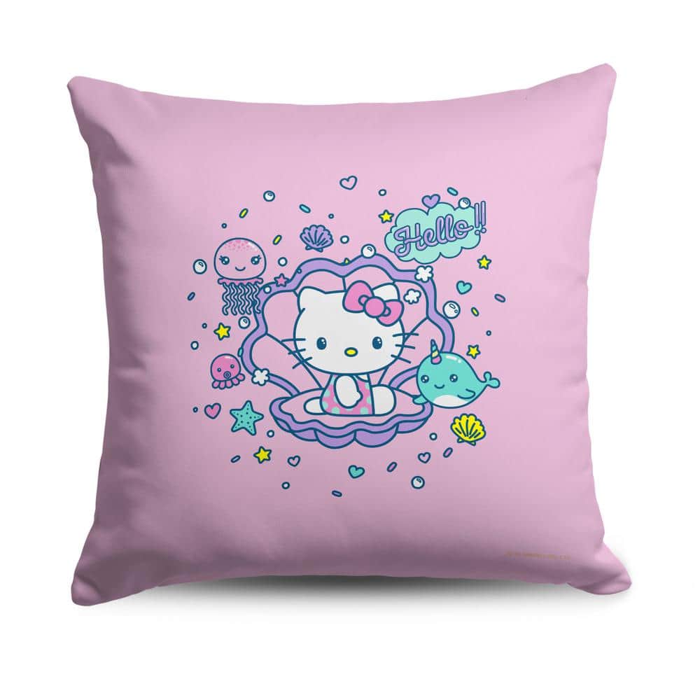 THE NORTHWEST GROUP Hello Kitty Seashell Kitty 18 in. x 18 in. Printed ...
