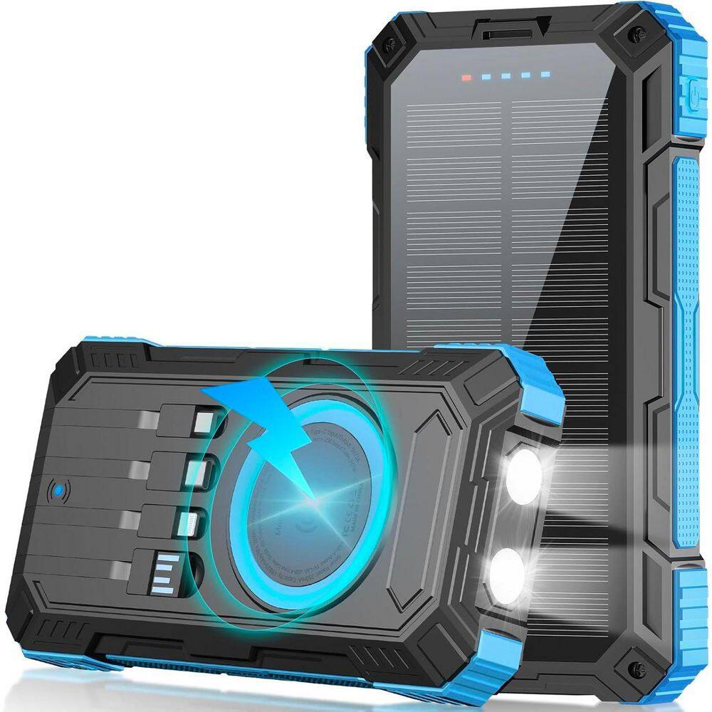 Ahfiwaso 49800mAh Wireless Solar Charger Power Bank with Fast Charging ...