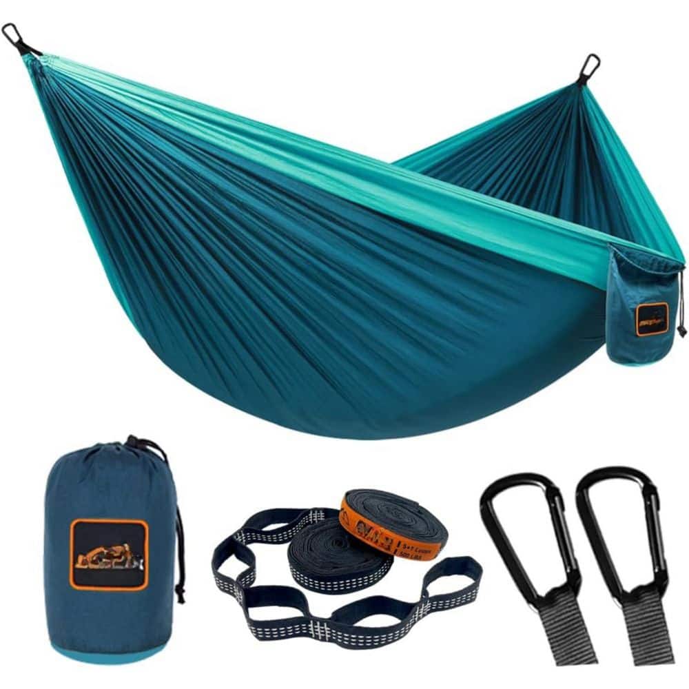 SenQWFa 9 ft. Super Lightweight Portable Parachute Hammock with Two ...