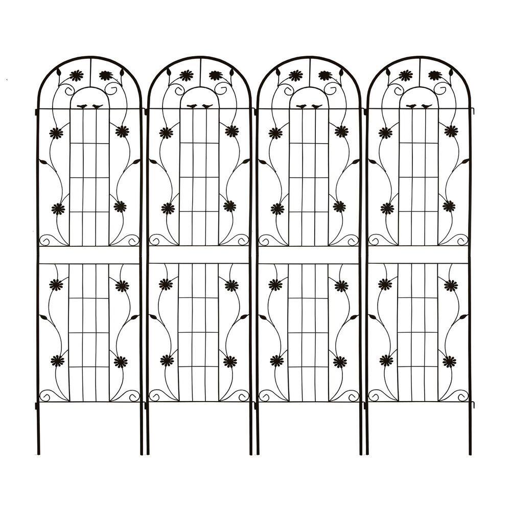 ECOCHIC SPACES INC Parisian Elegance 86.7 in. Black Iron Bird and ...