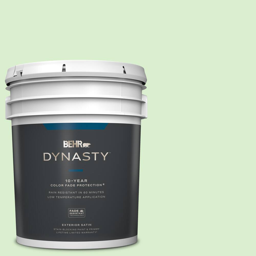 BEHR DYNASTY 5 gal. #430A-2 Seafoam Spray Satin Enamel Exterior Stain ...
