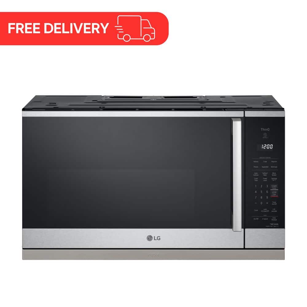 LG Smart 2.1 cu. ft. Stainless Steel Electric 1050-Watt Over-The-Range ...