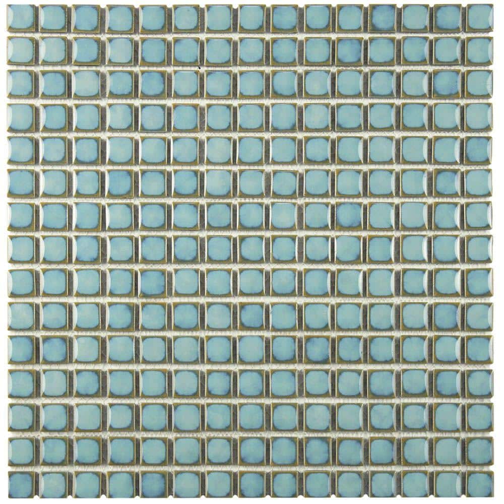 Merola Tile Hudson Edge Marine 6 in. x 6 in. Porcelain Mosaic Take Home ...