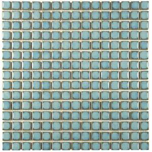 Merola Tile Hudson Edge Grey Eye 6 in. x 6 in. Porcelain Mosaic Take ...