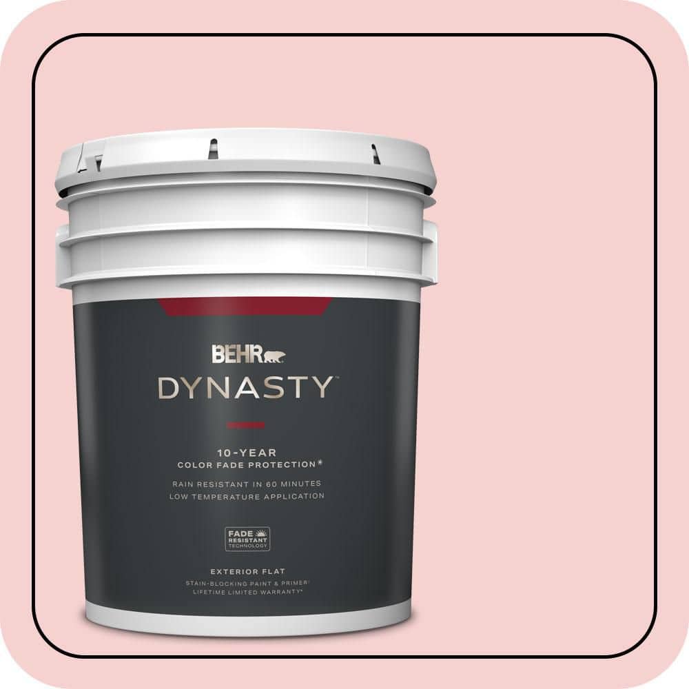 BEHR DYNASTY 5 gal. #P170-1A Pinky Promise Flat Exterior Stain-Blocking ...
