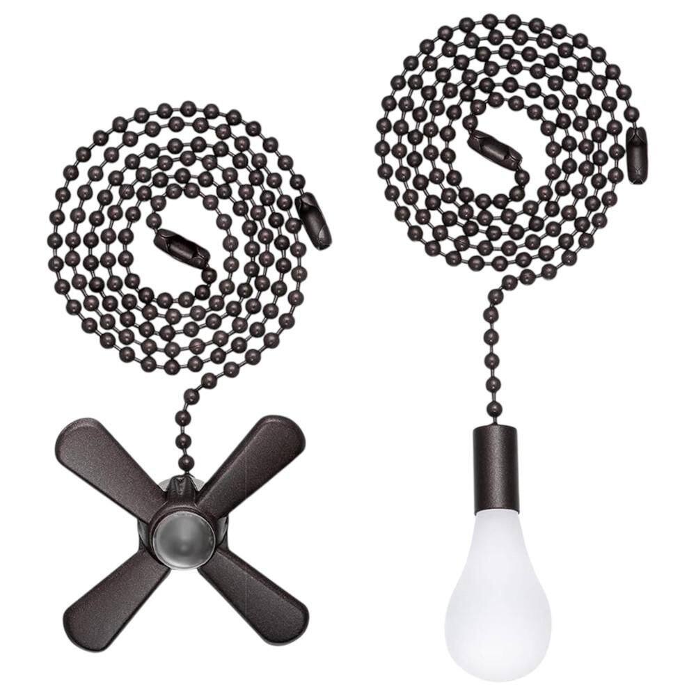 phyfalip 24 Inch ORB Ceiling Fan Pull Chains with Decorative Frosted ...