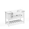 Interbath 48 in. W x 20 in. D x 33.6 in. H Bath Vanity Cabinet in White ...