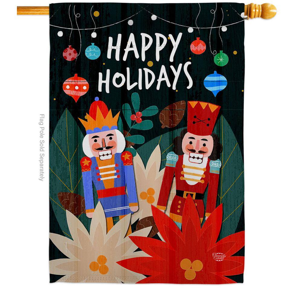 Ornament Collection 28 in. x 40 in. Holidays Nutcracker Winter House ...