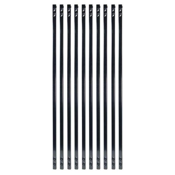 Reviews for 31 in. x 5/8 in. Gloss Black Steel Square Face Mount Deck ...